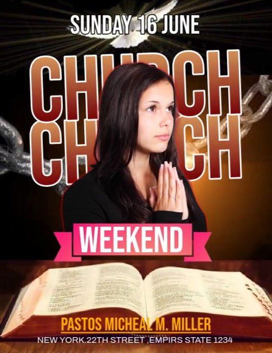 CHURCH WEEKWND FLYER Template | PosterMyWall