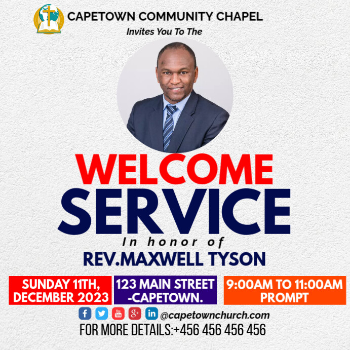 church welcome flyer poster Template | PosterMyWall