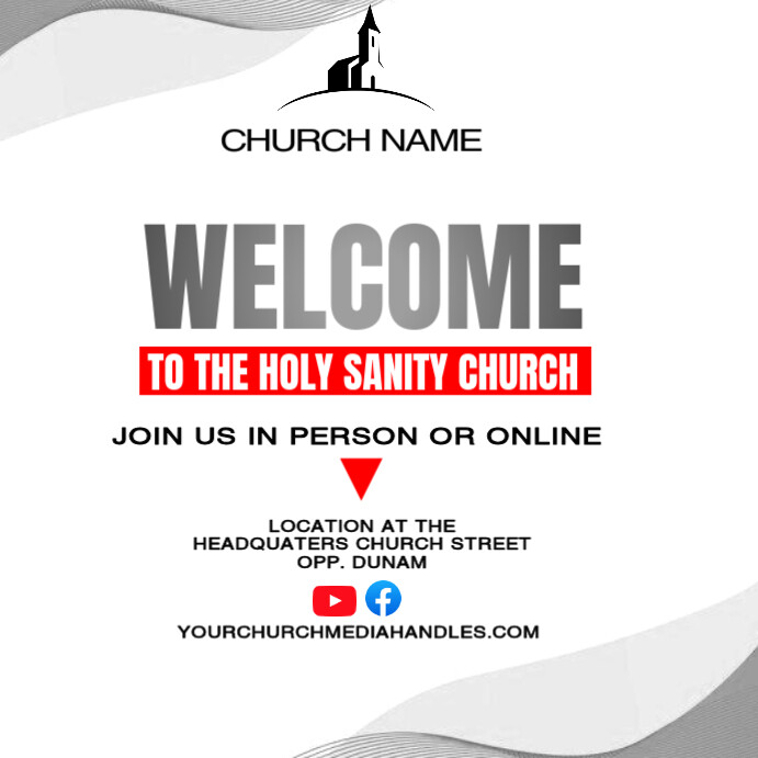 Copy of church welcome poster template | PosterMyWall
