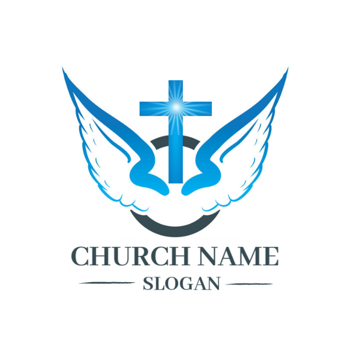 Copy of Church-wing-cross-jesus-christian-vector- Logo | PosterMyWall