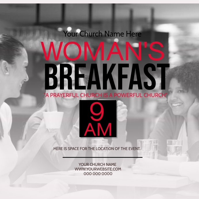 Church Woman's Breakfast Event Template | PosterMyWall