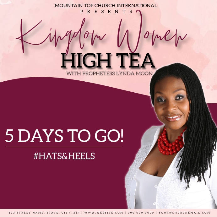 CHURCH WOMEN'S LADIES DAY HIGH TEA EVENT Template | PosterMyWall