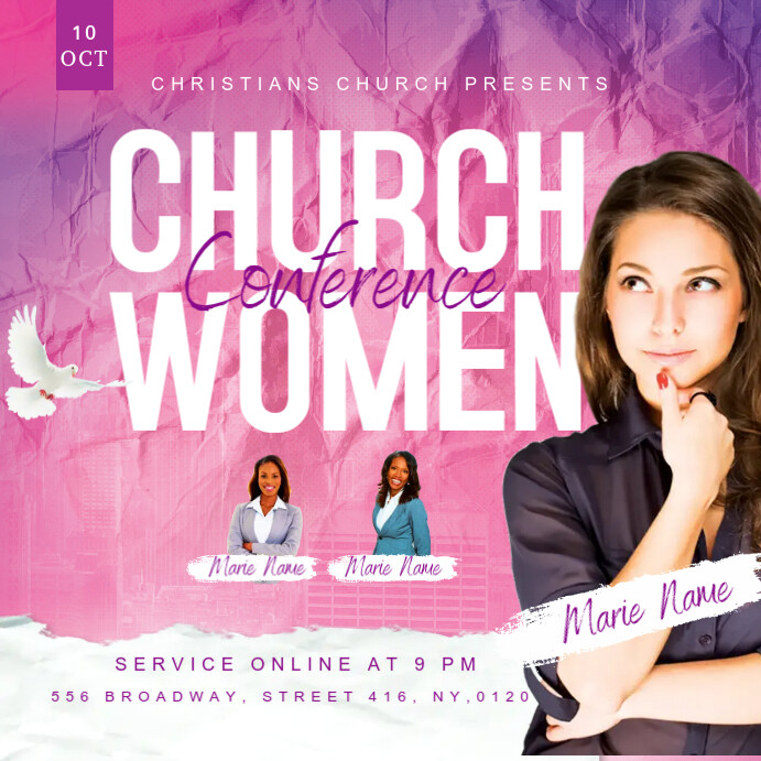 Church Women Conference Flyer Template | PosterMyWall
