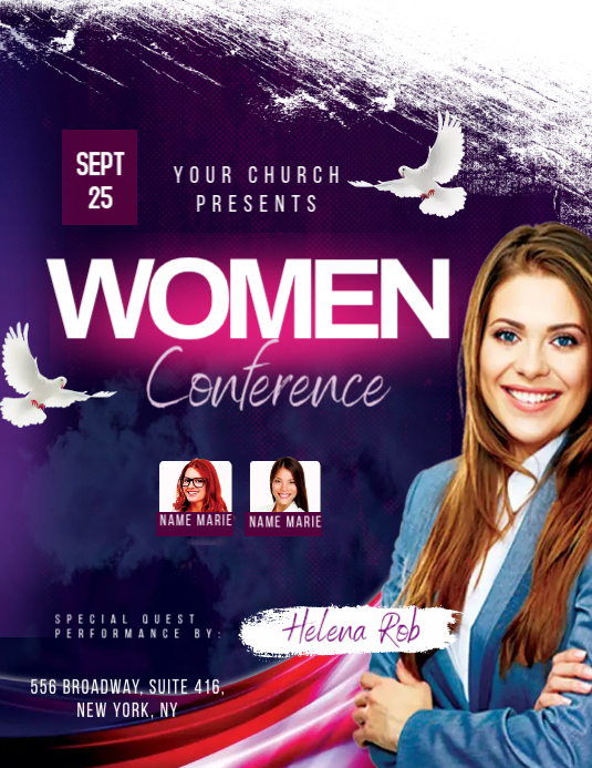 Church Women Conference Flyer Template | PosterMyWall