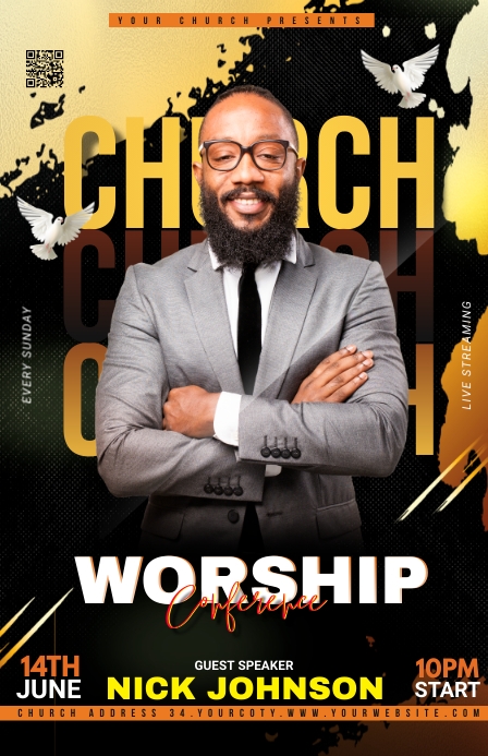 Church Workship Flyer Template | PosterMyWall