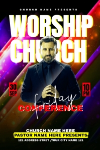 church worship conference ad Template | PosterMyWall