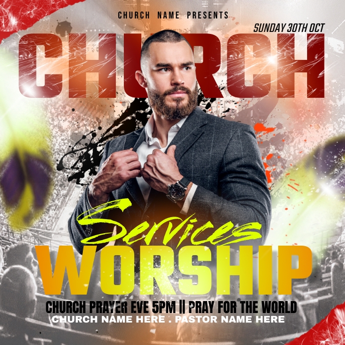 church worship ad conference flyer design Template | PosterMyWall