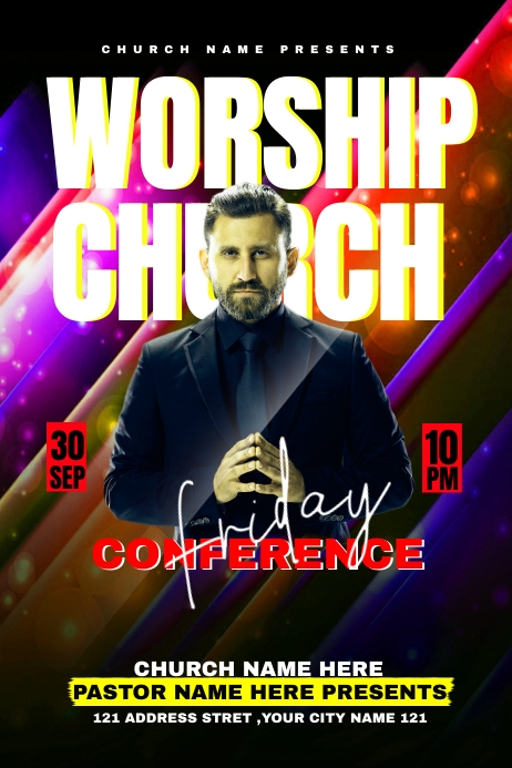 church worship ad conference flyer Template | PosterMyWall