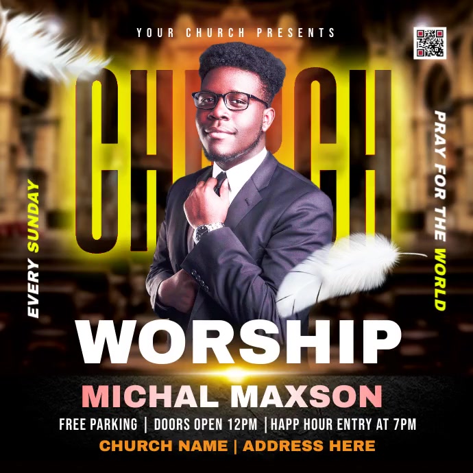 church worship ad conference video flyer Template | PosterMyWall