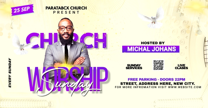 Church Worship Ad Template | PosterMyWall