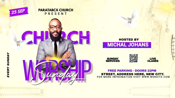 Church Worship Ad Template | PosterMyWall