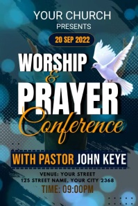 church worship and prayer conference Template | PosterMyWall
