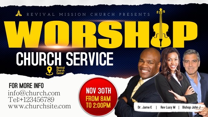 Copy of church worship Banner | PosterMyWall