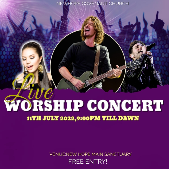 Copy of CHURCH WORSHIP CONCERT | PosterMyWall