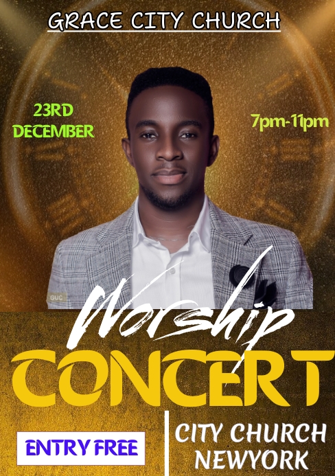 CHURCH WORSHIP CONCERT Template | PosterMyWall