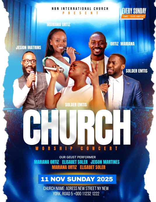 Copy of Church Worship Concert Flyer | PosterMyWall
