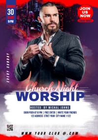 church worship sunday service ad Template | PosterMyWall