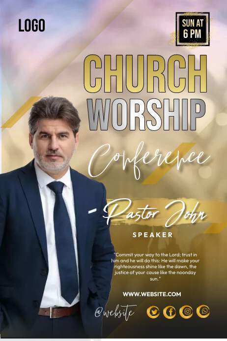 Church Worship Conference Template | PosterMyWall
