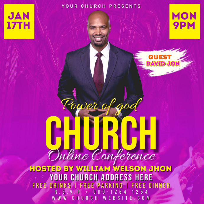 church worship conference flyer Template | PosterMyWall