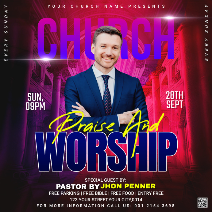 Copy of Church worship conference flyer design | PosterMyWall