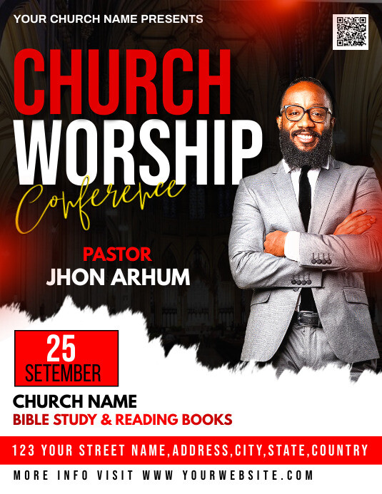 church worship conference flyer Template | PosterMyWall