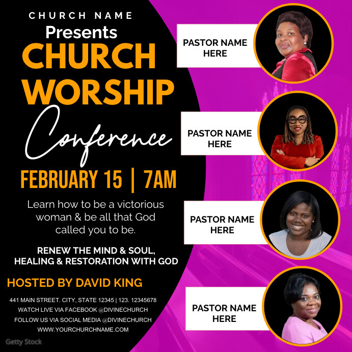 church worship conference flyers Template | PosterMyWall