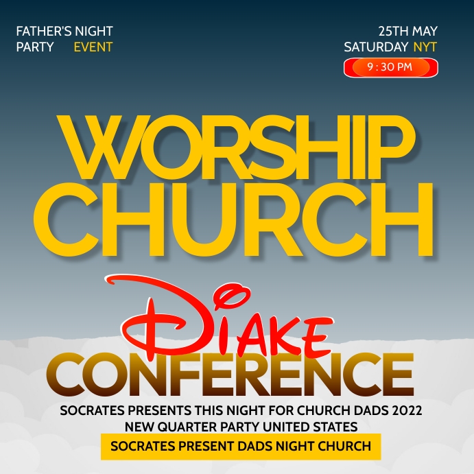 church worship event flyer Template | PosterMyWall