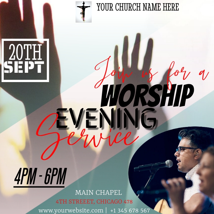 Copy of CHURCH WORSHIP EVENT TEMPLATE | PosterMyWall