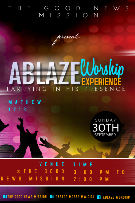 Church worship event template | PosterMyWall