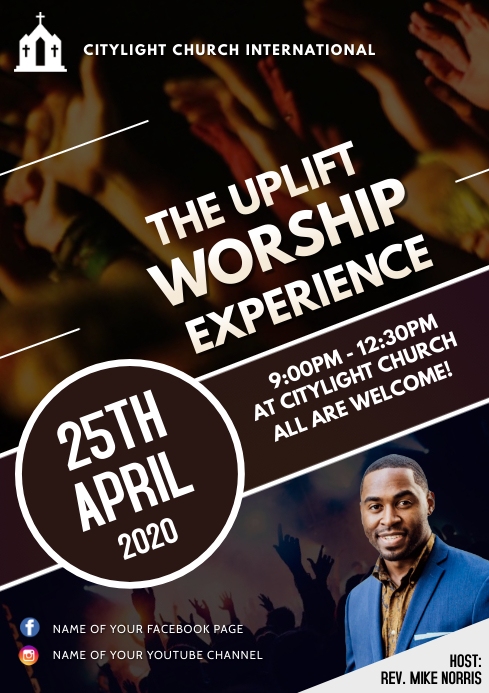 CHURCH WORSHIP FLYER Template | PosterMyWall