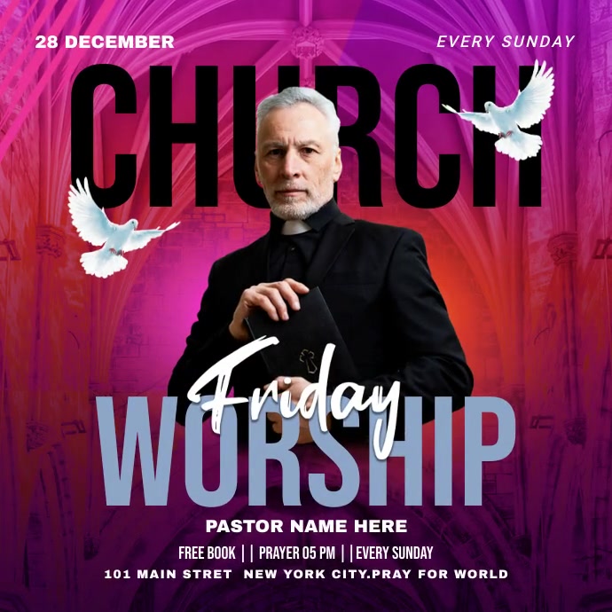 church worship flyer Template | PosterMyWall