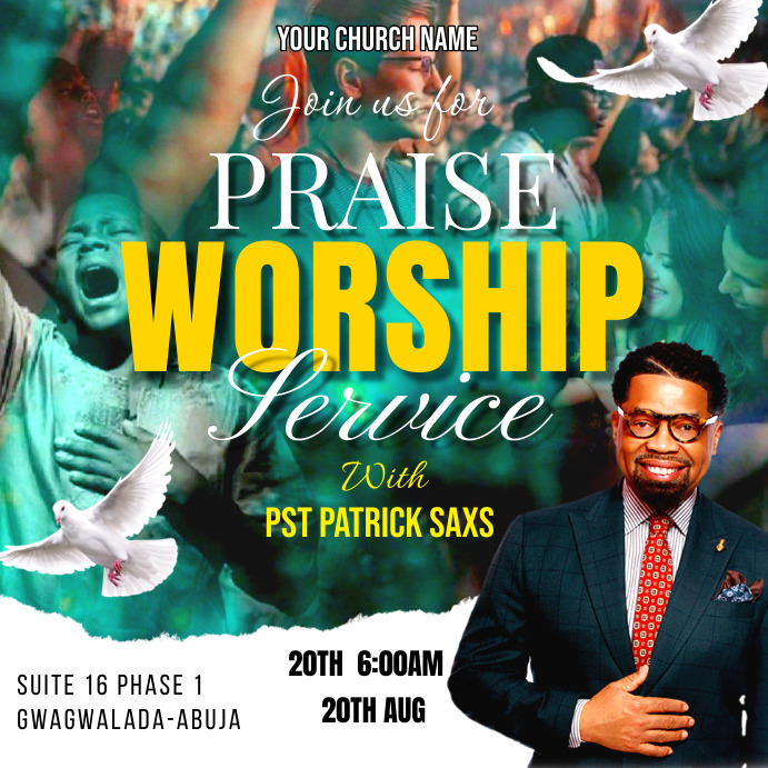 church worship flyer template | PosterMyWall