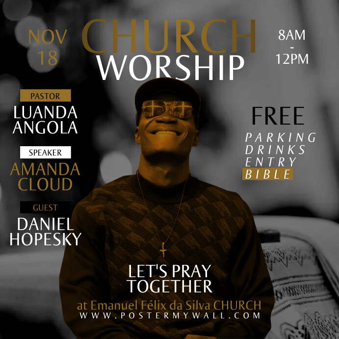 Church Worship Let's Pray Together Flyer Template | PosterMyWall