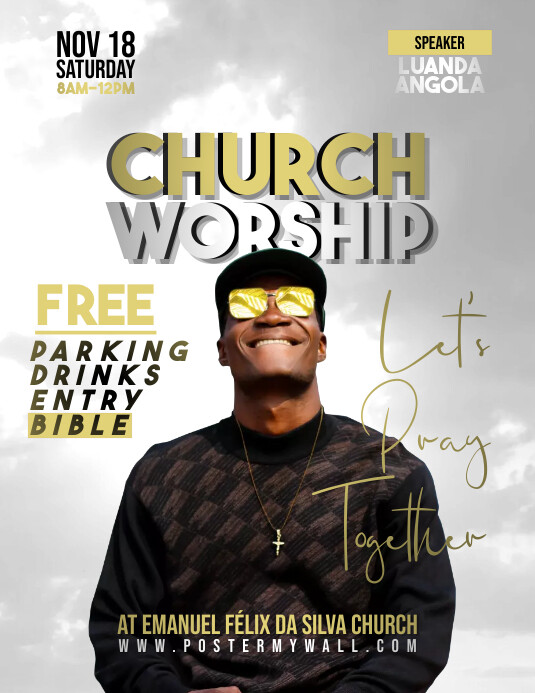 Church Worship Let's Pray Together Flyer Template | PosterMyWall
