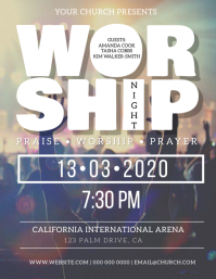 WORSHIP NIGHT FLYER Template | PosterMyWall