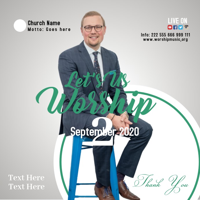 Copy of church worship poster | PosterMyWall