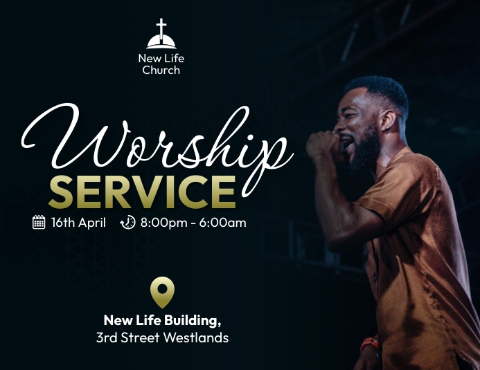 church worship poster Template | PosterMyWall