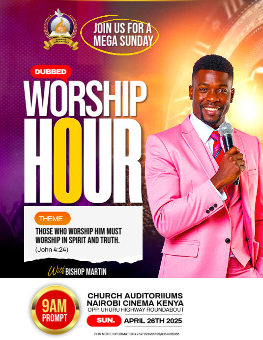 Church Worship Poster Template | PosterMyWall