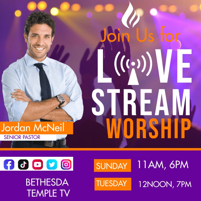 Copy of church worship poster template | PosterMyWall