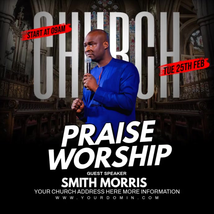 Church Worship praise Template | PosterMyWall