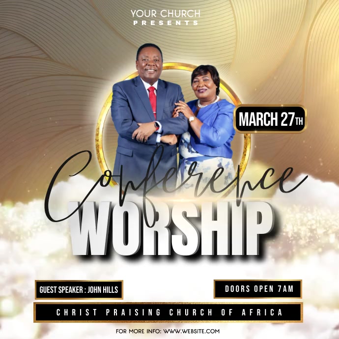 Copy of church worship service ad design template | PosterMyWall