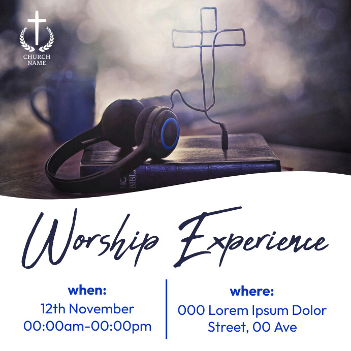 Church worship service flyer Template | PosterMyWall