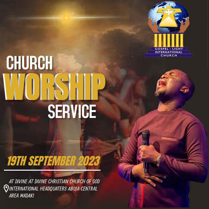 Plantilla de church worship service flyer design | PosterMyWall