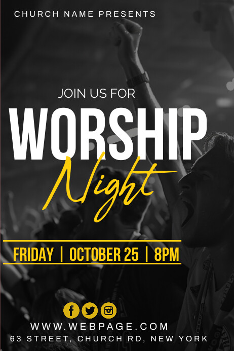 church worship service Template | PosterMyWall