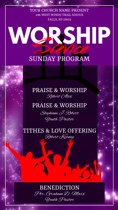 church worship service template | PosterMyWall