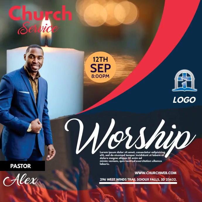 church worship services Template | PosterMyWall