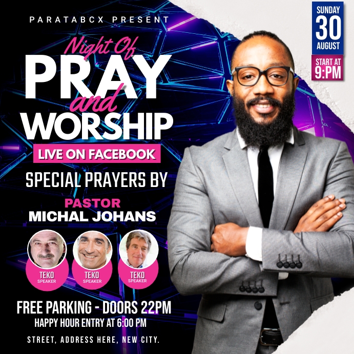 Church worship Social media ad Template | PosterMyWall