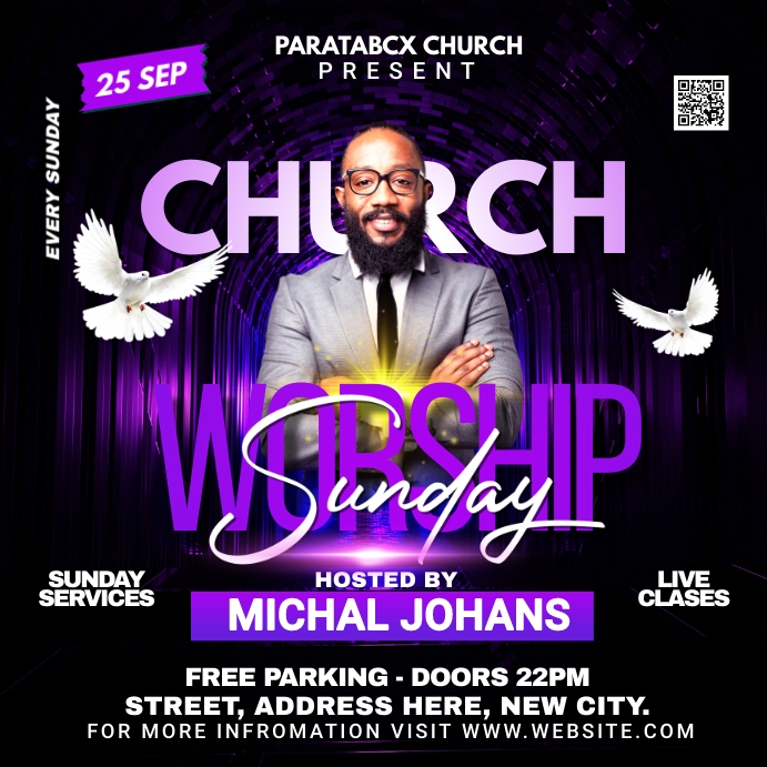 Church Worship Sunday Ad Template | PosterMyWall