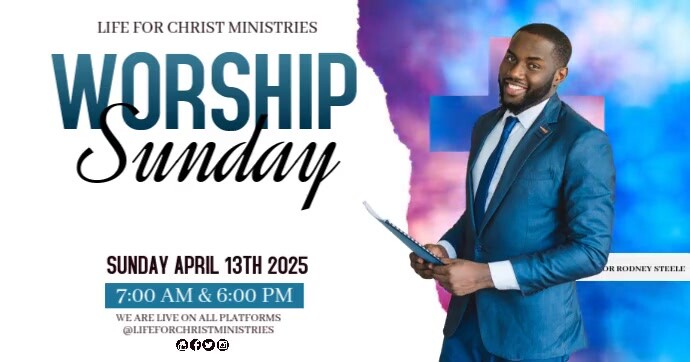 Copy of Church Worship Sunday Service Design template | PosterMyWall