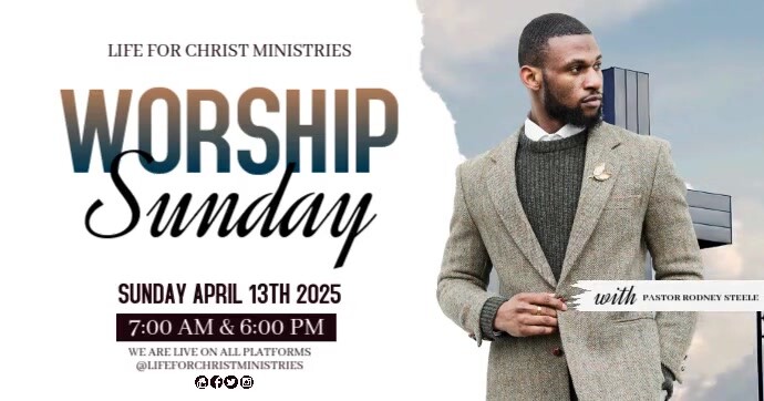 Church Worship Sunday Service Design template | PosterMyWall